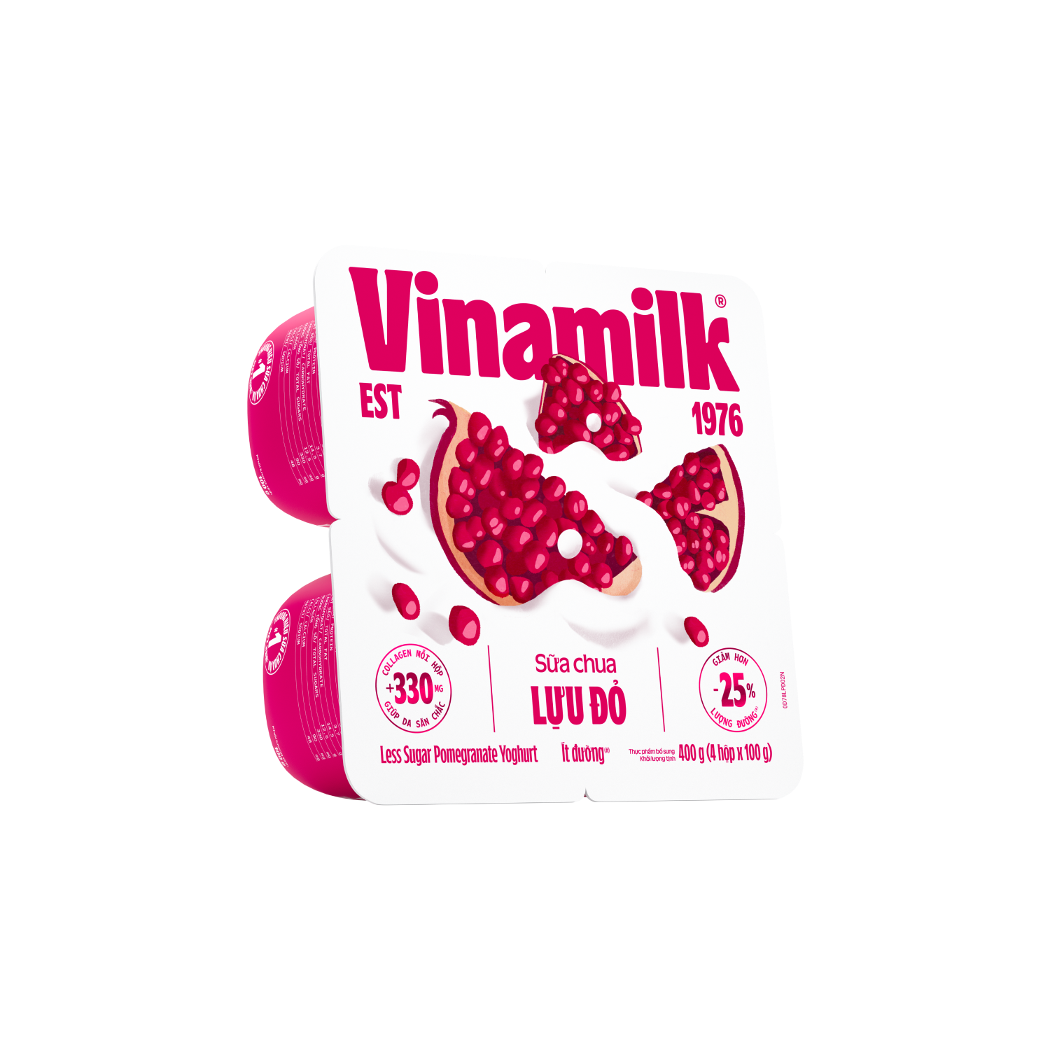 Vinamilk Pomegranate Yogurt Low Sugar + Collagen – Vinamilk Staging